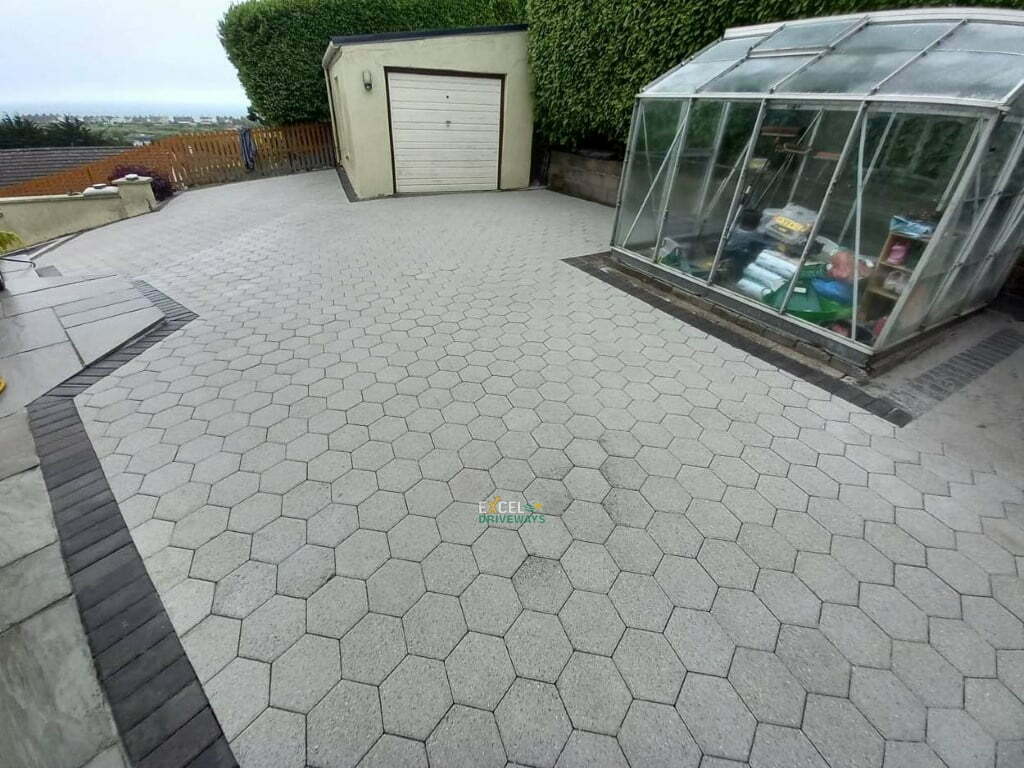 Driveway with Block Paving and Patio with Hexagon Paving in Youghal, Co ...