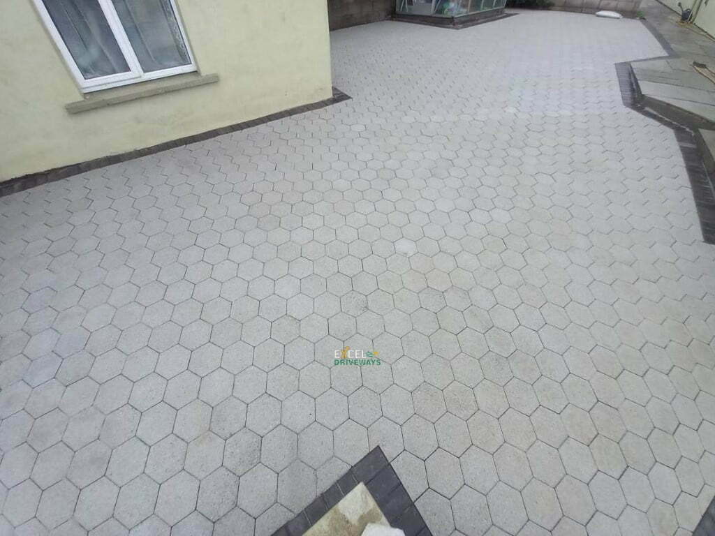 Driveway with Block Paving and Patio with Hexagon Paving in Youghal, Co ...