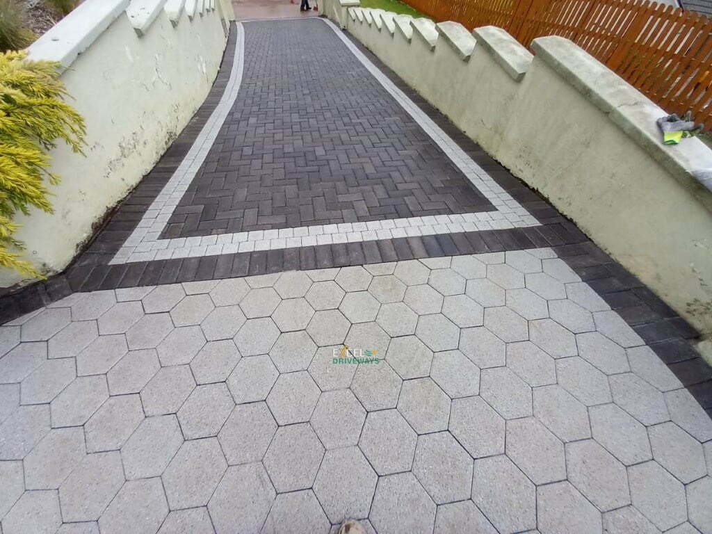 Driveway with Block Paving and Patio with Hexagon Paving in Youghal, Co ...