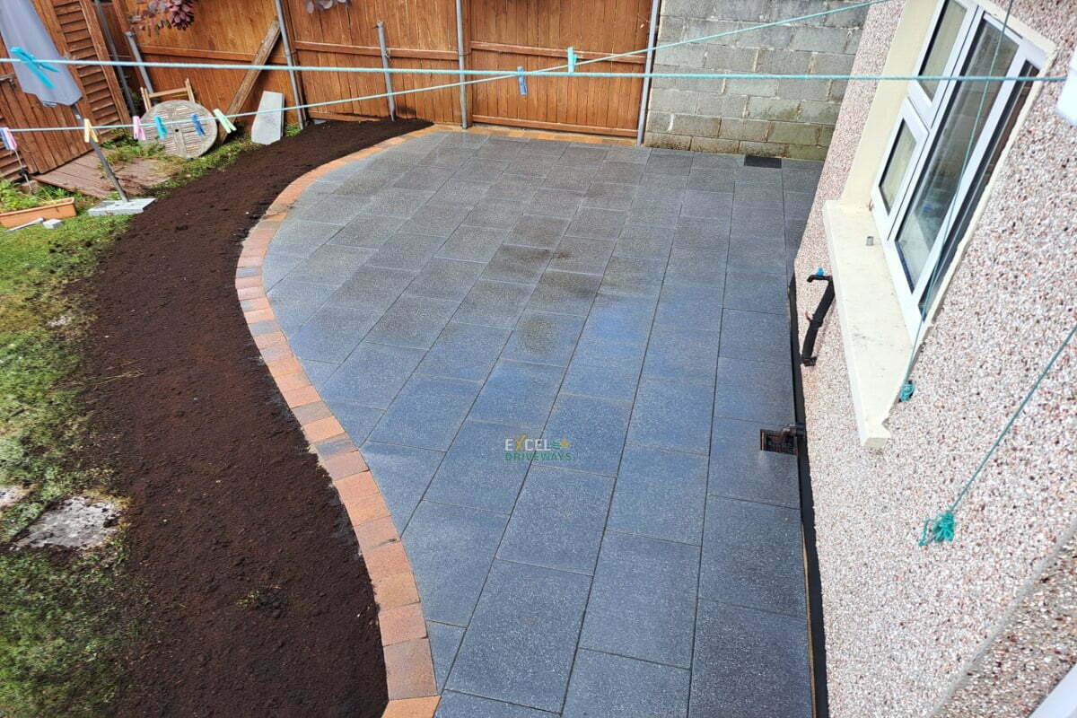 Black Granite Slabbed Patio with Brindle Border in Glanmire, Co. Cork ...