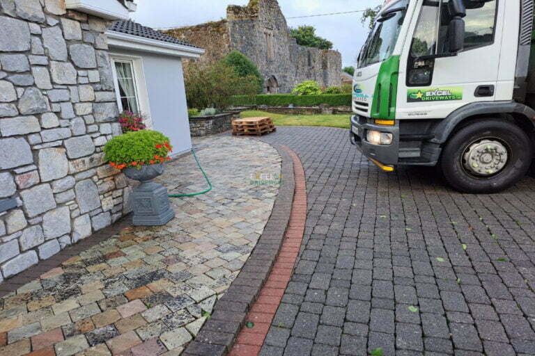 Pathways and Paved Patio Circle in Castlelyons, Co. Cork - Excel Driveways