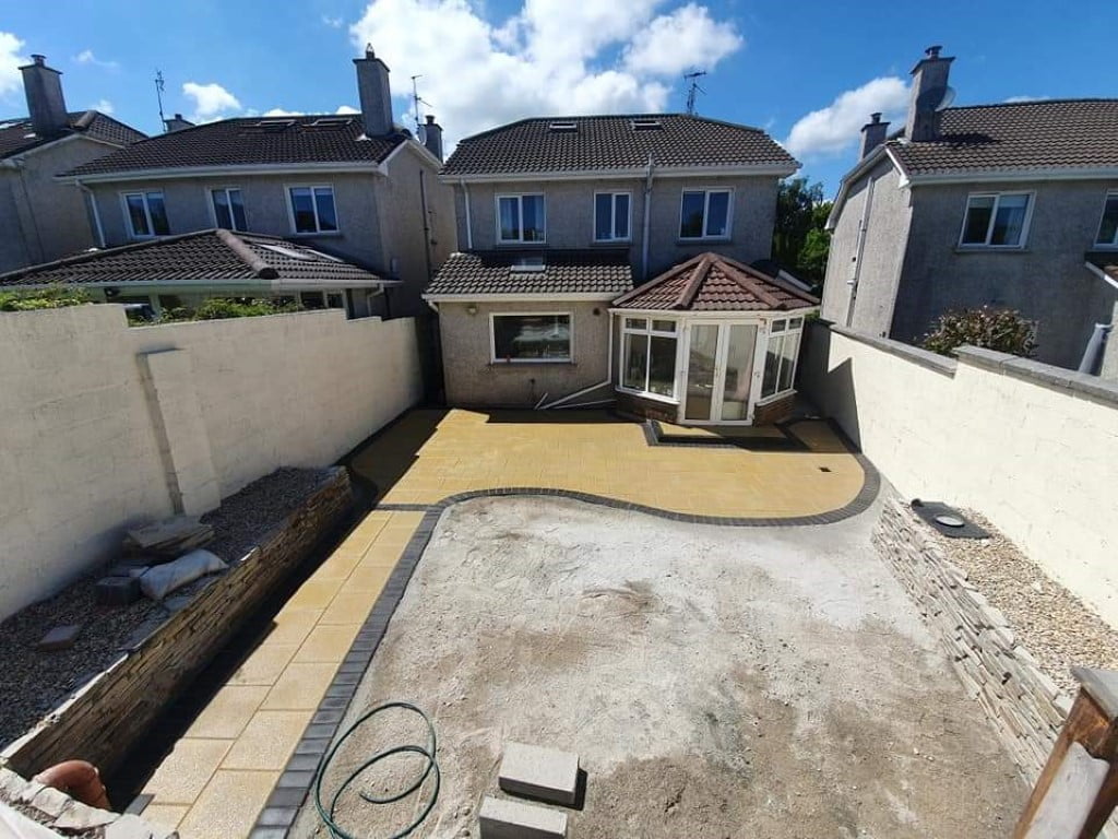 Buff Granite Patio in Carrigaline, Co. Cork - Excel Driveways